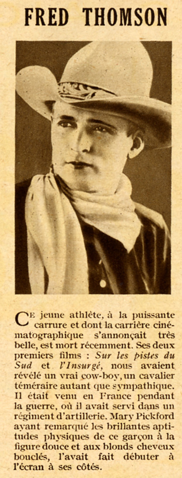 Fred Thomson - 1890 1928 - Western Movies - Saloon Forum